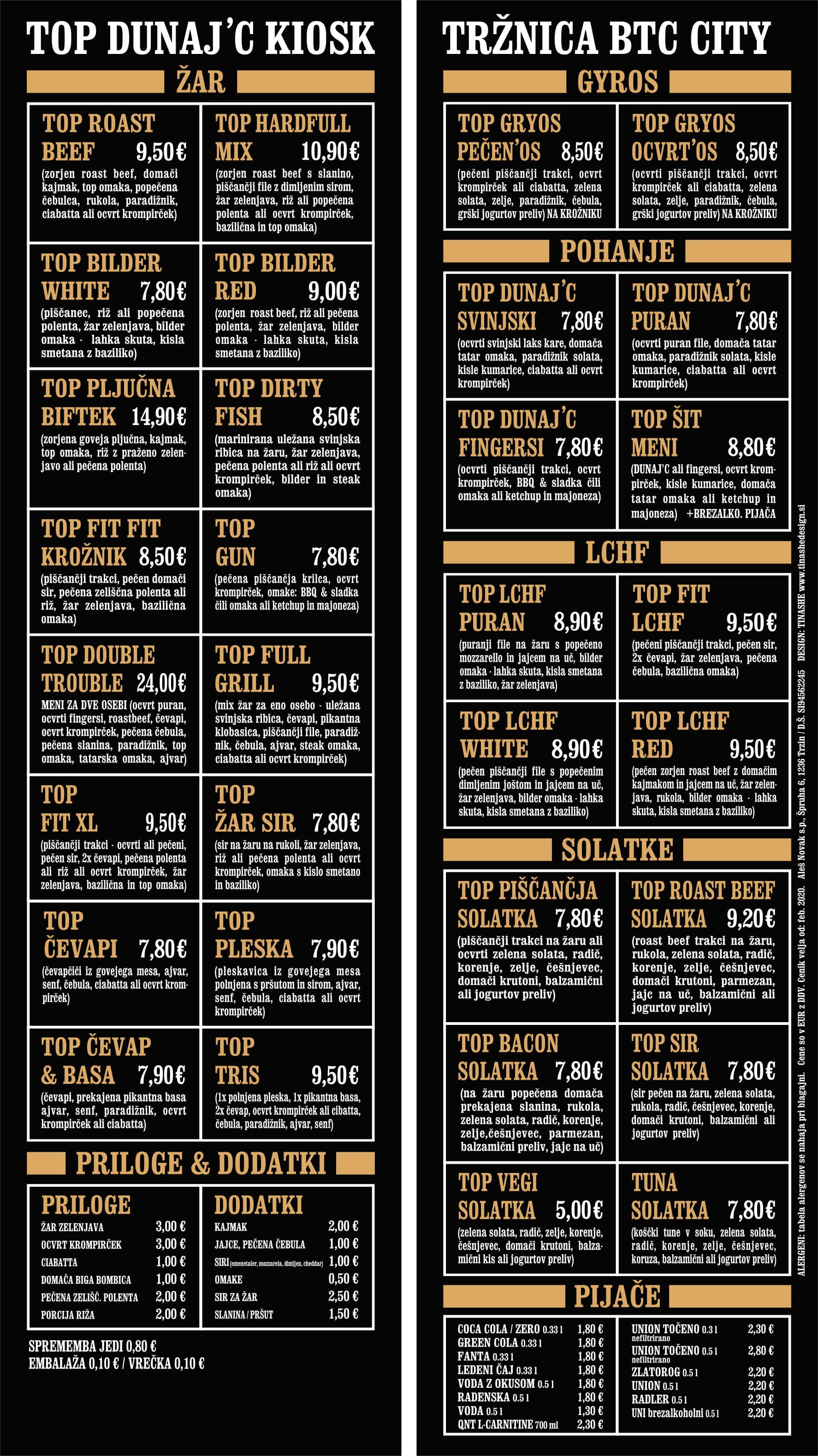 Top meni – Top Dunajc